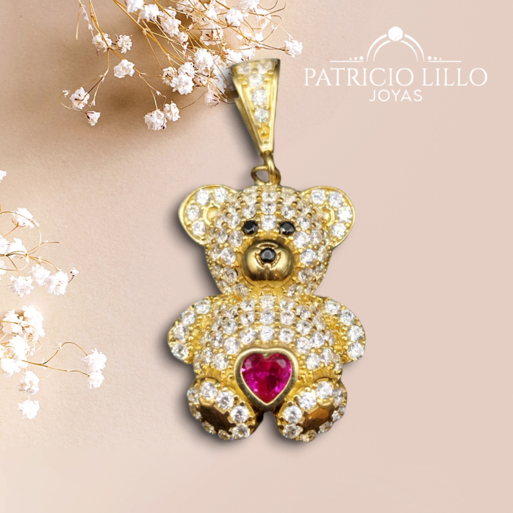 Oso de oro italiano 18k Colgante – Joyas Lillo